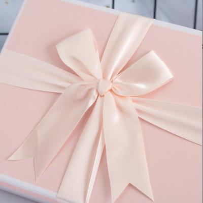 China High End Gift Box Packaging Customizable Size For Valentine's Day Mother's Day Black White Bow Decoration Gift Box for sale
