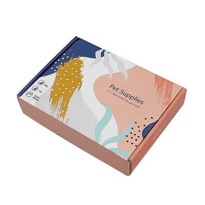 China Custom logo Folding Cardboard Corrugated Mailing Box Holiday Gift Cosmetic Packaging Shipping Box Colorful Decoration Embossed for sale