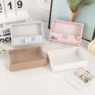 China Custom High-Quality Personalized Clothing Gift Box for Sock Underwear Clothing Accessories Packaging Sleeve Design With Window for sale