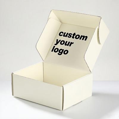 China Custom White Personalized Shipping Boxes with Logo for Small Business Packaging Cardboard Mailer Boxes for sale