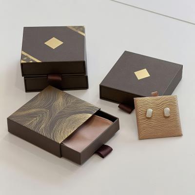 China Custom Logo Eco Friendly Printed Hard Rigid Recycle Style  Paper Packaging Cardboard Drawer box Sliding For Jewellery for sale