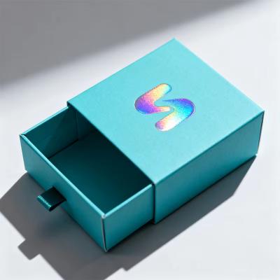 China Wholesale Luxury Square Pattern Drawer Slide White Cardboard Gift Packaging Jewelry Box for sale