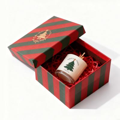 Κίνα Χονδρική πώληση εργοστασίου Προσαρμοσμένα πολύχρωμα χριστουγεννιάτικα χάρτινα κουτιά από χαρτόνι με καπάκι και βάση για κεριά με σφράγιση προς πώληση