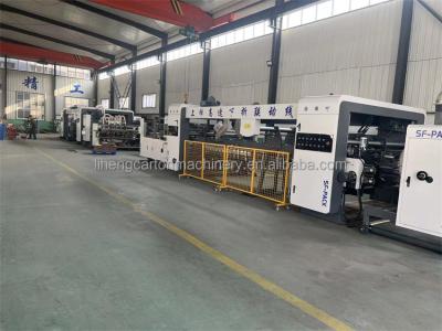 China Geavanceerde golfkartonbox flexodrukmachine met slotter karton folder gluur Te koop