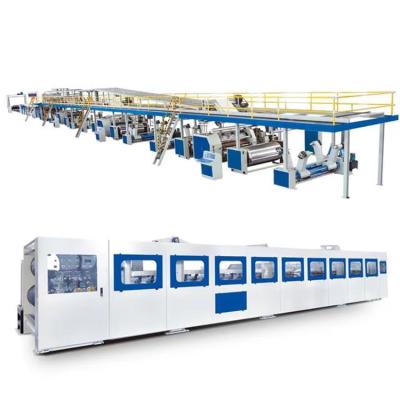 中国 3 プライス 高速自動波紋箱製造機械 主動モーターサーボ 12.5KW 販売のため