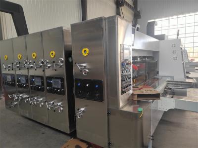 China Automatic Corrugated Carton Flexo Printing Machine 4 Color Folder Gluer for Box Making for sale