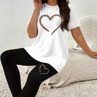 Quality Short Comfortable Women Two Piece Outfits Love Themed 2 Piece Summer Outfits for sale
