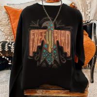 Quality Black Digital Printing Women Tops Fall Winter Custom Letter Print Womens Zip Up for sale