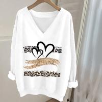 Quality Ribbed Pullover Top-Notch Street Style V-Neck Hoodie Fleece Sweatshirt for for sale