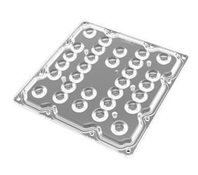 China Square Clear LED Ceiling Light Lens Plastic 90 Degree 5050 For Tunnel Lighting for sale