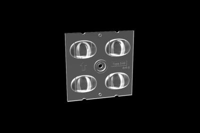 Cina Lente LED per luci LED con chip 3030x4 personalizzabile per applicazioni di illuminazione per esterni con angolo del fascio T2M-B in vendita