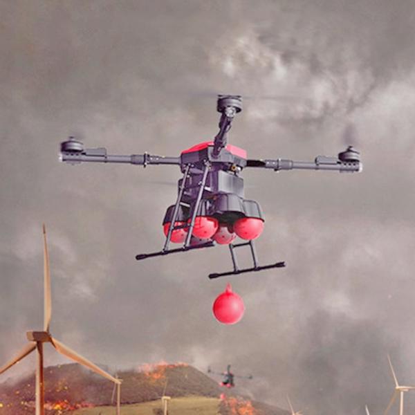Quality Dry Powder Fire Ball UAV For Firefighting And Emergency Rescue Payload Drone for sale