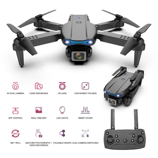 Quality Drone E99 PRO HD Dual Camera Rc Helicopter Folding Quadcopter WiFi Image for sale