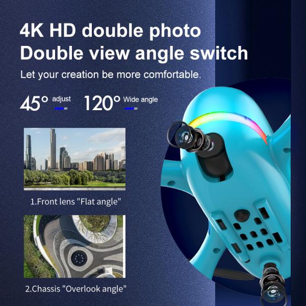 Quality Drone Toys For Kids Mini Foldable Quadcopter 2.4GHz WIFI One Key Return Drones for sale