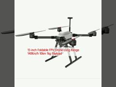 Draagbare opvouwbare 15 inch FPV Drone Hulpbelasting 1kg 5.8G 2.5W VTX Met afstandsbediening