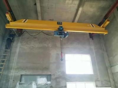 China Single Girder Underslung Bridge Crane 2 Tons Suspension Overhead Crane With Portable Industrial Wireless Remote Controls for sale