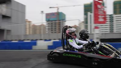 China Kart pro 48V elétrico de competência das crianças do parque de diversões com luz do diodo emissor de luz à venda