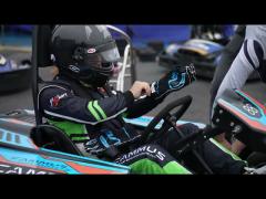 Professional 4 Wheel Electric Indoor Karting 3500RPM Remote Maintenance