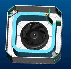 Cina 4TR 2 unità di CA della cassetta del soffitto del tubo 1600CFM, piccolo ventilconvettore 110/220V 1Ph 50/60Hz in vendita