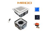 China Two Pipe Round Flow 8 Way Ceiling Mounted Chilled Water Fan Coil Unit 200CFM 0.5TR for sale