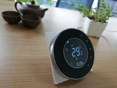Китай Черный круглый умный термостат для блоков катушки вентилятора с 0 - 10В модулируя продается