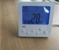 China Button Control Fan Coil Unit Thermostat LCD Display With Electric Heater Function for sale