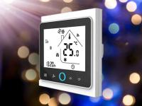 China Wall Mounted Programmable Fan Coil Thermostat Wired Controller Custom Housing for sale
