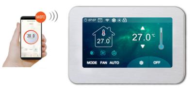 China 4.3 Inch Color Touch Fan Coil Unit Thermostat Programmable For Office / Hotel for sale
