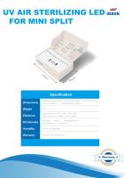 China 405nm Switch Button LED 5.3W UV Air Sterilizer Kit for sale