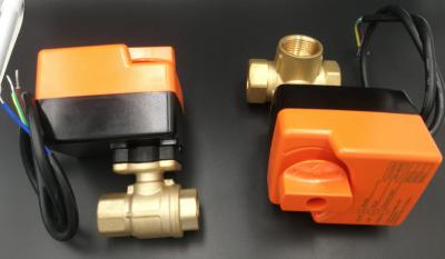 China Messing AC220V 2 Manier 3 de Kogelklep van de Draad1.6mpa Draad met Actuator Te koop