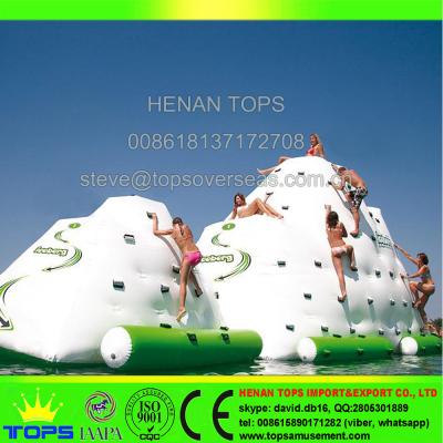 China HENAN TOPS Giant inflatable water iceberg,inflatable floating iceberg,inflatable water park toys for sale