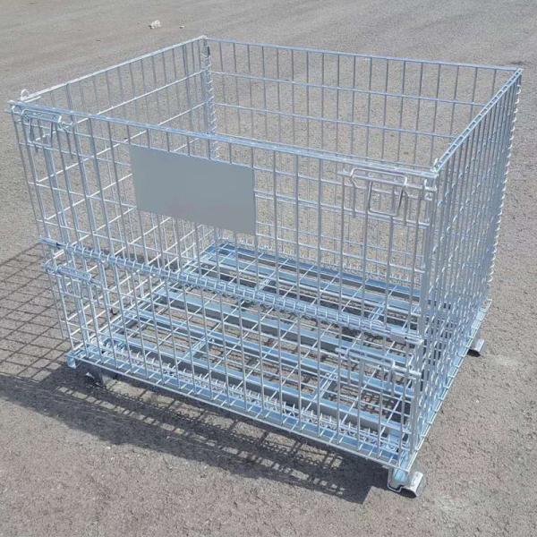 Galvanized Storage Cage Collapsible Stillage Cage 800kg-1500kg Bearing