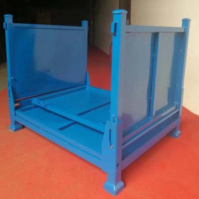 China Durable Galvanized Steel Wire Mesh Container Stackable Box Metal Storage for sale