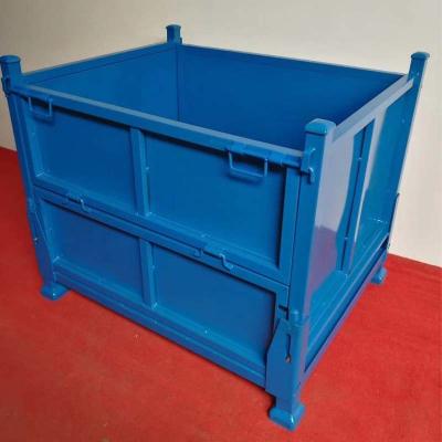 China Durable Galvanized Steel Wire Mesh Container Stackable Box Metal Storage for sale