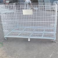 China Galvanized Foldable Storage Cages with 500-1000KG Load Capacity and Optional Wheels for sale