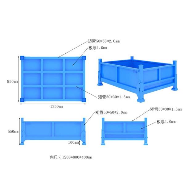 Stackable Durable Steel Foldable Wire Mesh Container  For Your Storage Requirements