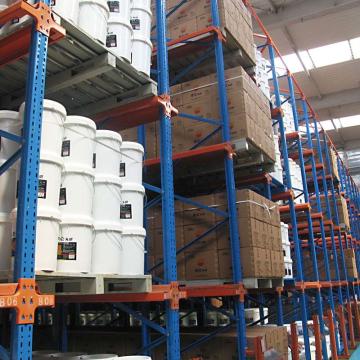 Drive In Rack system showing multiple levels of pallet storage