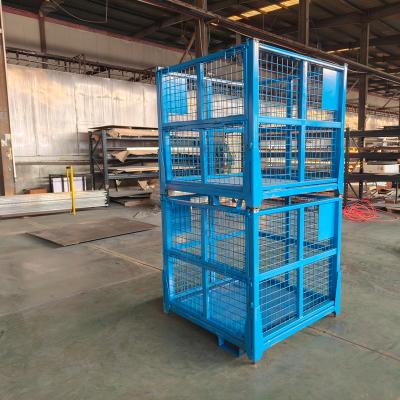中国 カスタマイズ可能な折りたたみ式倉庫保管パレットボックス収納メッシュビン 販売のため