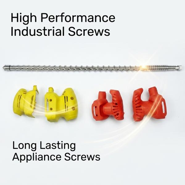 Quality Cr Mo Bimetallic Screw Barrel Industrial Screw For Electrical Parts for sale