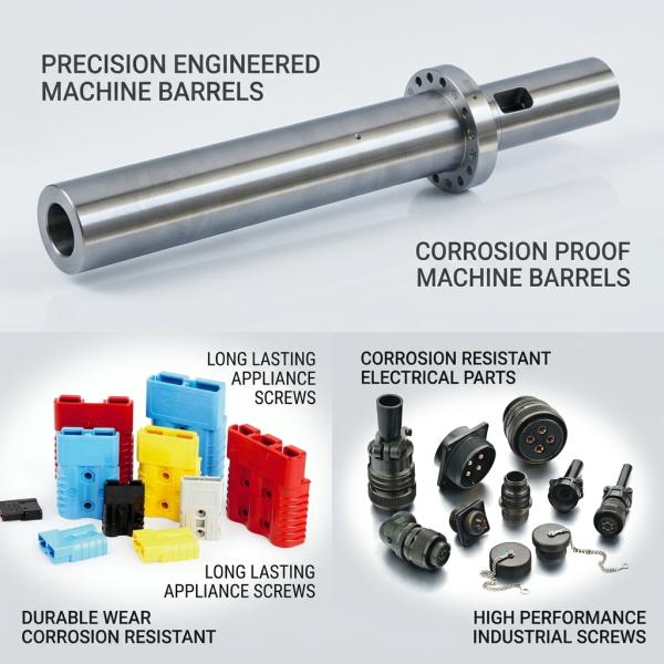 Quality Wear Resistant Bimetallic Screw Barrel Corrosion Resistant Bimetallic HRC 60 - 62 for sale