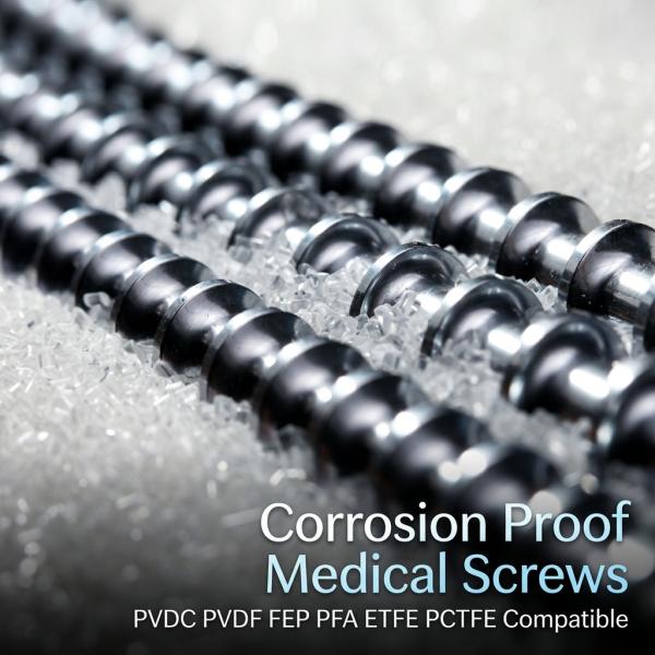Quality 20mm - 120mm Plastic Screw PVDCPVDF Barrel  Medical Screw Powder Sintering for sale