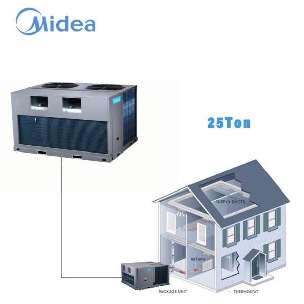 Quality Midea MRC Heat Pump Rooftop Unit 7.5-30 Ton Dual-Mode HVAC Solution When Your Building Demands Year-Round Comfort Delivered for sale