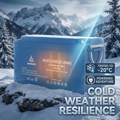 China 12V 100AH Low-Temperature LiFePO4 Camper Van Lithium Battery with Self-Heating for Winter Camping for sale