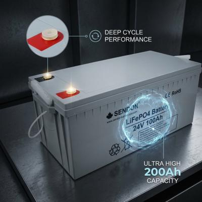 China Compact 12V 200Ah LiFePO4 Van Lithium Battery With Bluetooth BMS For RV Motorhome Conversion for sale