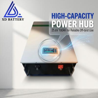 China 25.6V 100Ah Wall Mounted LiFePO4 Battery for Off-Grid Solar Power System with CAN Communication for sale
