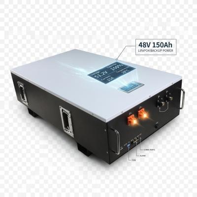 China 48V 150Ah Wall Mounted LiFePO4 Telecom Backup Battery System for Communication Base Station for sale