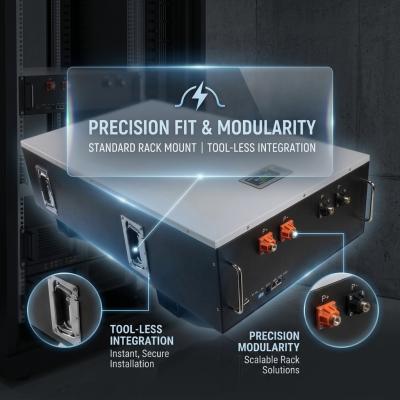 China High-Temperature 48V 150Ah LiFePO4 Telecom Base Station Battery 65 Celsius Operation 5000 Deep Cycles for sale