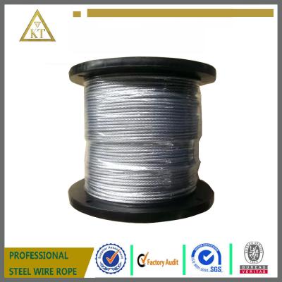 China 7x7 ASTM ASIS high carbon steel wire rope galvanized steel cable galvanised steel wire for sale