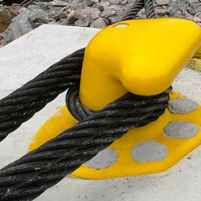 China 30T Tee Type Cast Iron Dock Bollards Cross Bitt Bollard Polished Ship docking for sale