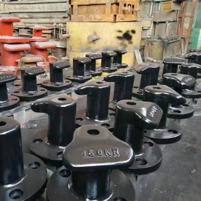 Китай 150KN Tee Type Cast Steel ZG230-450 Yacht Bollard Pier Bollards Painted Bitumen Ship docking продается